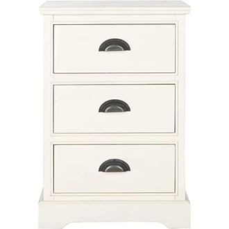 Safavieh EUH5717 Beistelltisch Mit DREI Schubladen, Holz, Grau, 45 x 34 x 67.94 cm