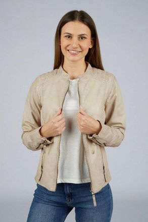 7eleven Lederjacke SESONO (1-St) mit Ziern&auml;hten