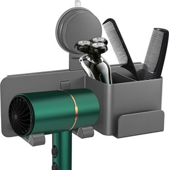 Generic Halterung Für Haartrockner | Wandmontage Gestell - Haartrockner Organisationshilfe,Geeignet Für Dusche Zuhause Wohnung Parfüm Kamm Zahnbürste Zahnpast