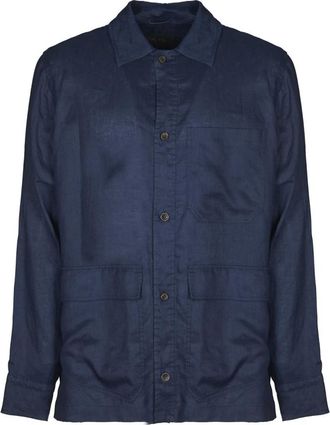 Palt&ograve; Homme, Chemises, Bleu, Taille: L Giovanni Tela Linen