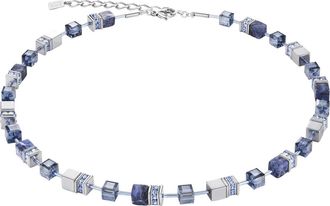 Coeur de Lion Halskette - GeoCUBE Halskette Sodalith & Hämatit - Gr. unisize - in Blau - für Damen