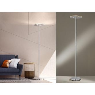 Fischer & Honsel LED Deckenfluter DENT Silber dimmbar, Höhe 180cm