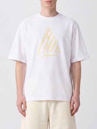 Jacquemus T-shirt en coton &agrave; col rond avec imprim&eacute; graphique du logo