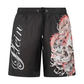 Philipp Plein Homme, Maillots de bain, Noir, Taille: S Sukaru Ba Swim Shorts