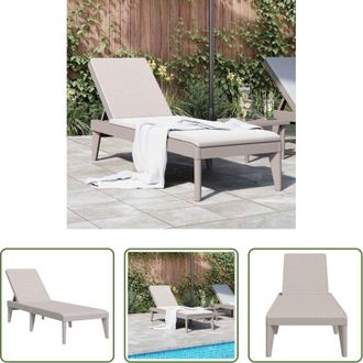 vidaXL Gartenliege - Sonnenliege Cappuccino-Braun 186x60x29 cm PP