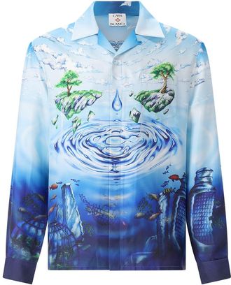 Casablanca Seidenhemd mit Print