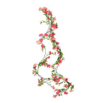 NUOBESTY Künstliche Kleine Gänseblümchen Girlande aus Langlebigem Kunststoff und Seide Realistische Hängeblumen mit Grünen Blättern Einfache Installation Dekor