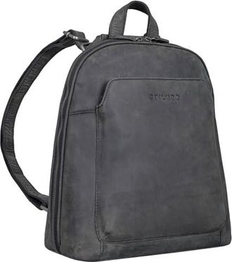 STILORD Skyler Sac Porté Dos Cuir 2 en 1 Sac à Dos Épaule Vintage Daypack Voyage Bag Sac a Dos Antivol Sac á Main Cuir Véritable, Couleur:carbon - gris