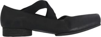 Uma Wang UMA Wang, Femme, Chaussures, Noir, Taille: 37 EU Ballerines noires en cuir avec bande &eacute;lastique