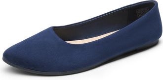 Dream Pairs Damen Ballerinas Schuhe aus weichem Kunstleder mit butterweichem Innenraum und eleganter Spitzenzehe f&uuml;r vielseitige Anl&auml;sse,Size 36.5,Marine,DWUMFA25