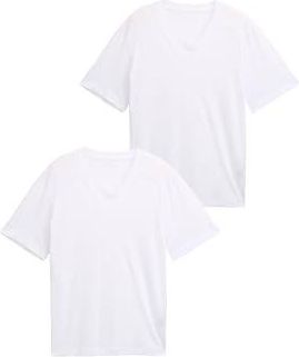 Tom Tailor 1048394 T-Shirt, 20000-White, S Hommes