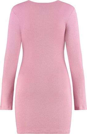Sablyn Womens Kelly Ribbed Knitted Dress Pink Viscose