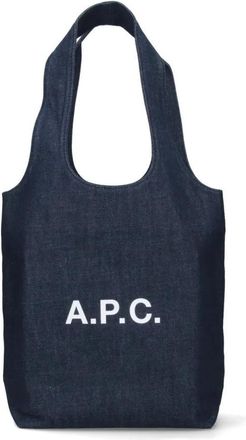A.P.C. Shopper & Totes - Navy Blue Tote Bag With Contrasting Logo - Gr. unisize - in Blau - f&uuml;r Damen