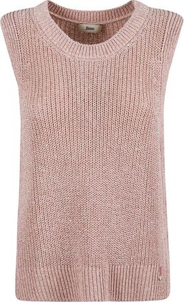 Herno Femme, Pulls, Rose, Taille: 40 FR Tricot &agrave; col rond