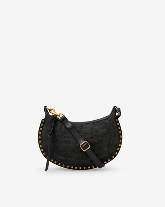 Isabel Marant Sac Oskan Moon En Cuir Velours Effet Croco - - Noir - - Isabel Marant