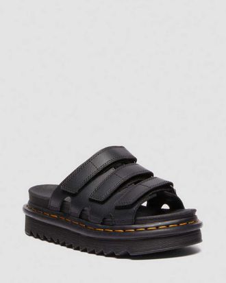 Dr. Martens Raine Slide Athena Leder Sandalen in Schwarz, Gr&ouml;&szlig;e: 36