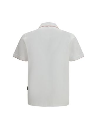 Moorer Mens Bradley-Jcl Polo Bianco-Flamingo Cotton Shirts Bianco/flamingo T-shirts And Polos