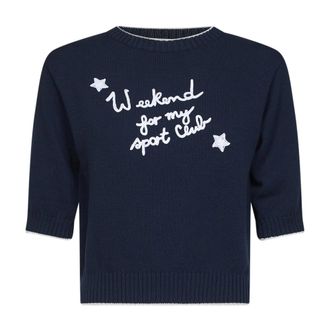Max Mara Ricamo Weekend Pullover - - Knitwear - Damen - Blau - S