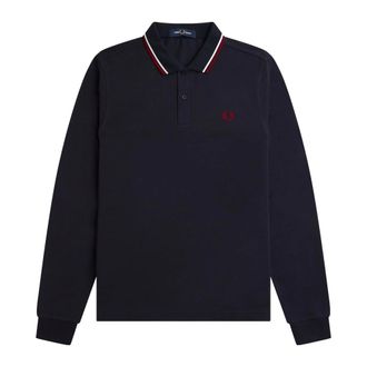 Fred Perry Lang&auml;rmeliges Twin Tipped Polo - - Tops - Herren - Blau - S