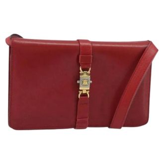 Celine Sac &agrave; bandouli&egrave;re vintage Pre-owned - Femme - Pre-owned - Rouge - Taille: ONE Size