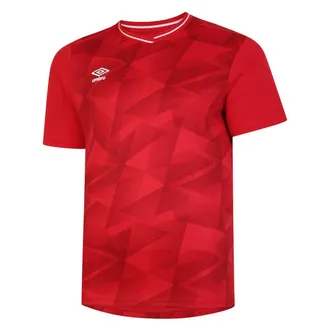 Umbro Triassic Trikot f&uuml;r Herren kurz&auml;rmlig (Zinnoberrot/Kirschrot)