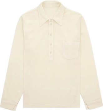 Fortela Homme, Tops, Beige, Taille: XL Polo &agrave; Manches Longues Grayson