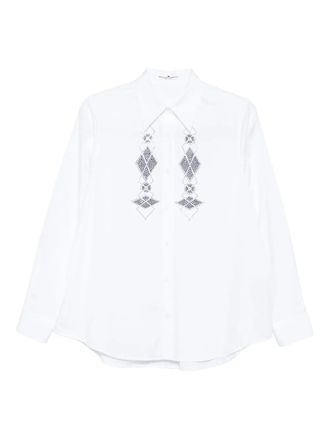 Ermanno Scervino Hemd mit geometrischer Verzierung - Weiß