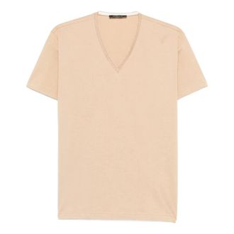 Fabiana Filippi V-Ausschnitt T-Shirt - - Tops - Damen - Beige - S