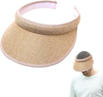 Generico Chapeau de visi&egrave;re de soleil | chapeau de soleil pour climat chaud, visi&egrave;re en paille &eacute;l&eacute;gante, protection UV respirante, refroidissement pour p&ecirc;che, 