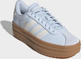 adidas Plateausneaker ADIDAS SPORTSWEAR VL COURT BOLD, Damen, Gr. 38,5, crystal sky, core wei&szlig;, gold metallic, Leder, Synthetik, Schuhe Plateausneaker, Topse