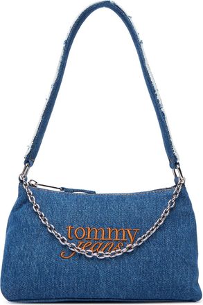 Tommy Jeans Handtasche Tommy Jeans Tjw Cool Denim Shoulder Bag AW0AW18575 Blau