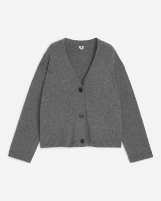 Arket Strickjacke Aus Kaschmir Und Wolle -Grau