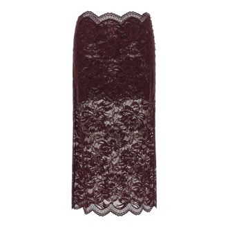 Paco Rabanne Femme, Jupes, Violet, Taille: 38 FR Jupe Midi en Dentelle