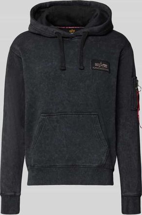 Alpha Industries Relaxed Fit Hoodie aus Baumwoll-Mix mit Logo-Patch