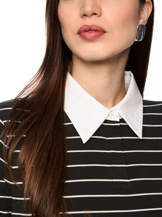 Marc Cain Langarmshirt Urban Office Premium Damenmode mit Hemdblusen-Details
