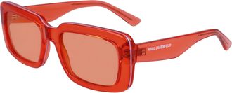 Karl Lagerfeld Karl Lagerfeld KL6101S Brille, Orange, 54/19/140, Unisex, Erwachsene, Orange