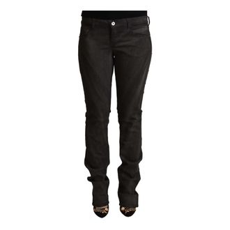 Costume National Schwarze Baumwoll-Skinny-Hose - - Trousers - Damen - Schwarzk - W32