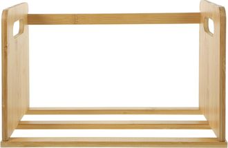 Lurrose Massives Holz Schallplatten aufbewahrungsregal Vinyl Record Display Rack CD Organizer Desktop Bücherregal mit Stabiler Konstruktion und Natürlichem Ma