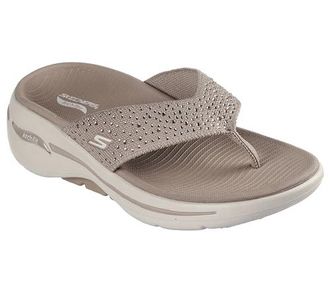 Skechers Tongs pour femme, taupe, 36 EU