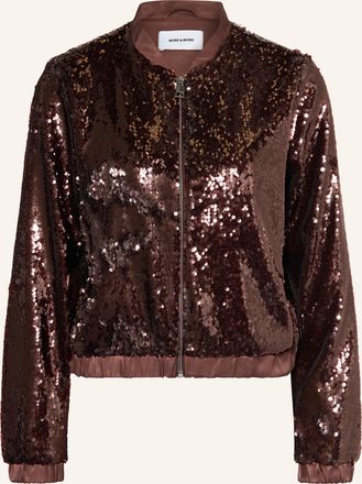 More & More More & More Blouson Mit Pailletten braun