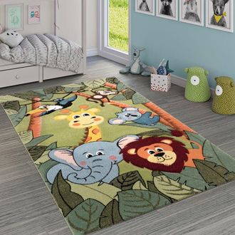 Paco Home Paco Home Tapis Pour Enfant Jungle Animaux Vert 120x170 cm