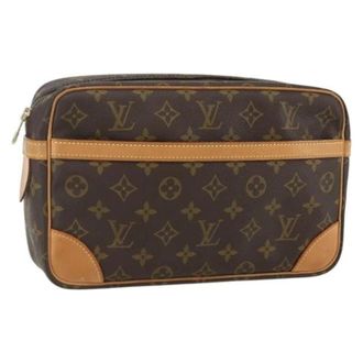 Louis Vuitton Pochette en toile Pre-owned - Femme - Pre-owned - Brun - Taille: ONE Size
