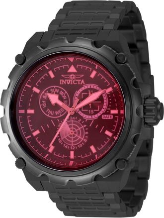 Invicta Coalition Forces 49203 Herrenuhr - Quarzwerk - Edelstahl mit rosa Zifferblatt - 50 mm