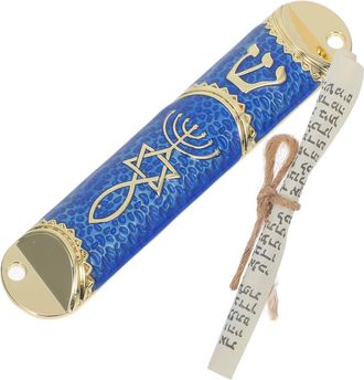 BESPORTBLE Metall T&uuml;rrolle mit Rankenmuster Klassische J&uuml;dische Schriftrolle Antike T&uuml;rdekoration f&uuml;r Zuhause Filigranes 2 Loch Design Sch&uuml;tzendes Haust&uuml;r Orname