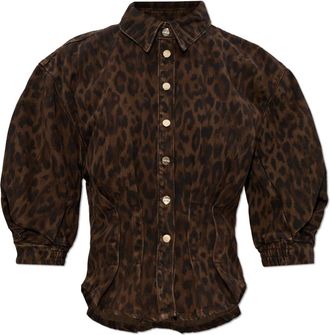 AllSaints Femme, Blouses et Chemises, Brun, Taille: 36 FR Nancy Denim Shirt