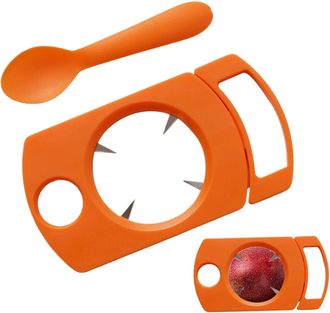 Generic Edelstahl Passionsfrucht &Ouml;ffner | Ergonomisches K&uuml;chenwerkzeug Zum Sch&auml;len Mit L&ouml;ffel - Werkzeuge Zum &Ouml;ffnen Passionsfrucht,Geeignete Verwendung In Ho