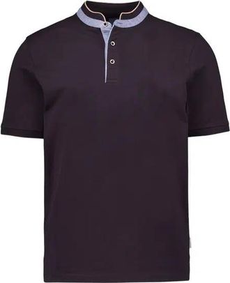 Bugatti Herren Polo-Shirt schwarz Baumwoll-Piqu&eacute;