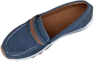 Generic Mocassins d&eacute;contract&eacute;s &agrave; bout rond pour femme - &Eacute;l&eacute;gantes - Classiques - Antid&eacute;rapantes - L&eacute;g&egrave;res - Polyvalentes - Confortables - Chaussures plates &agrave; 