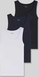 HUGO BOSS Slim Fit Tanktop aus reiner Baumwolle im 3er-Pack