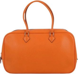 Herm&egrave;s Sac &agrave; main Plume Pre-owned - Femme - Pre-owned - Orange - Taille: ONE Size